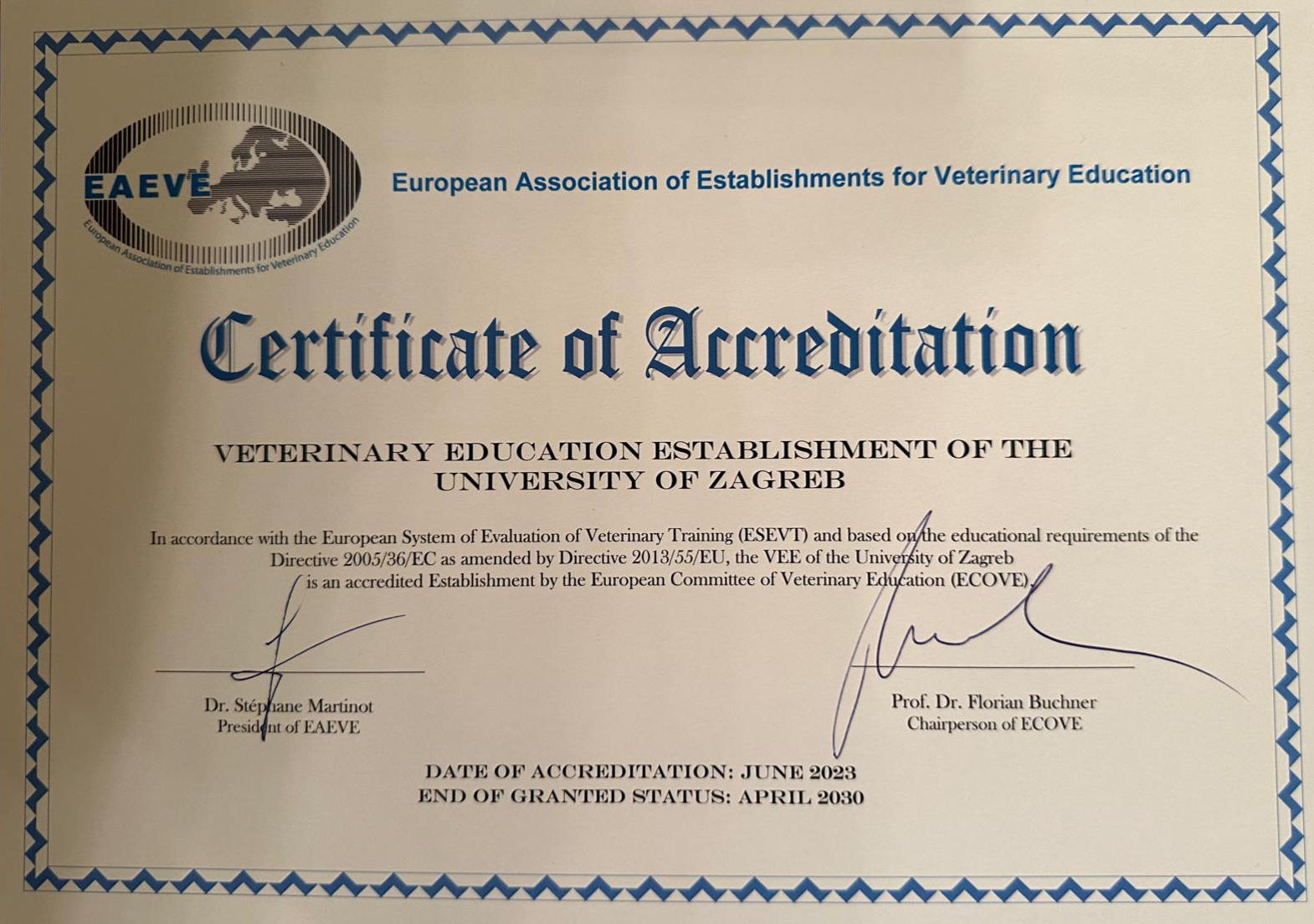 EAEVE – Veterinarski fakultet